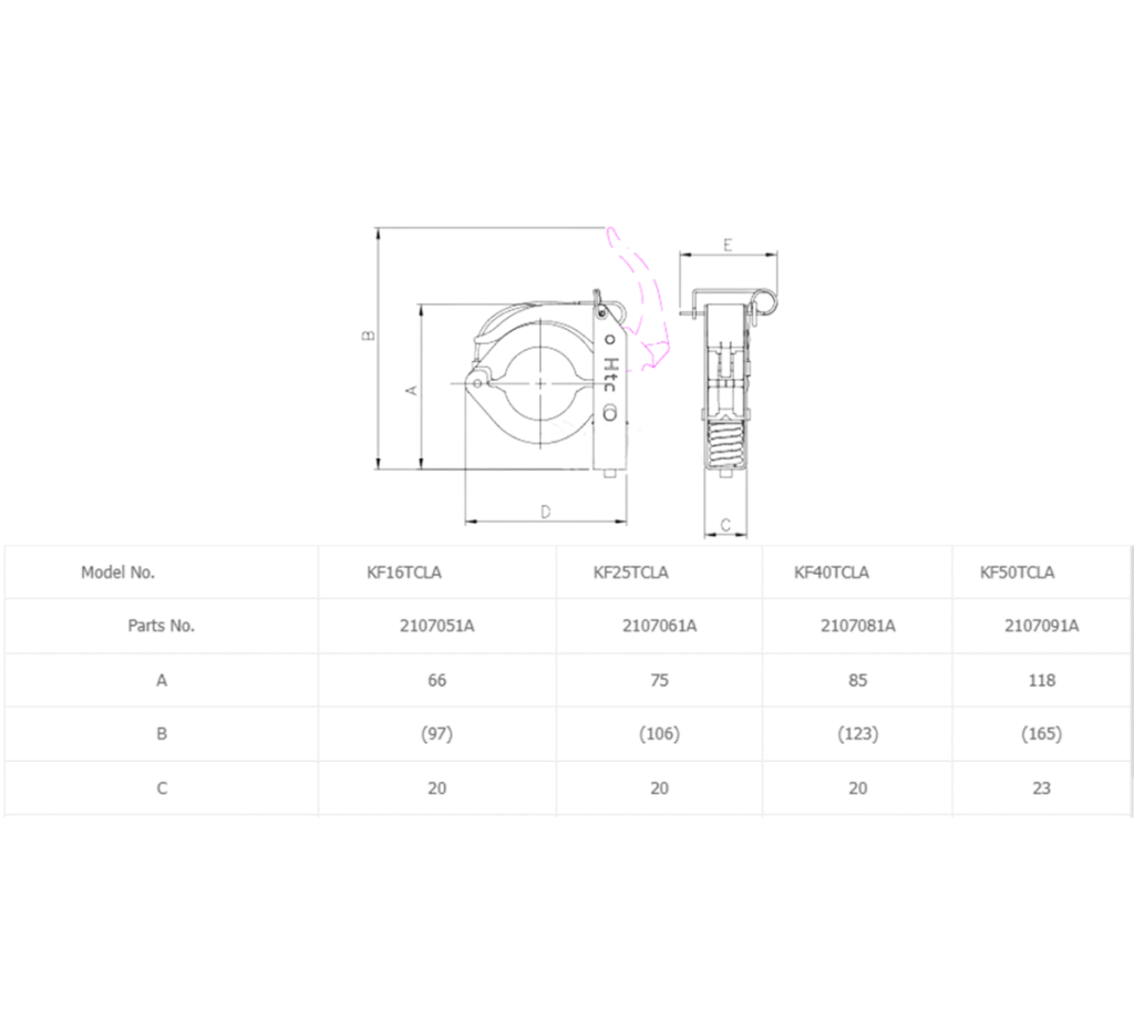HTC KF Toggle Clamp ALU - Mega Valve & Fitting Pte Ltd
