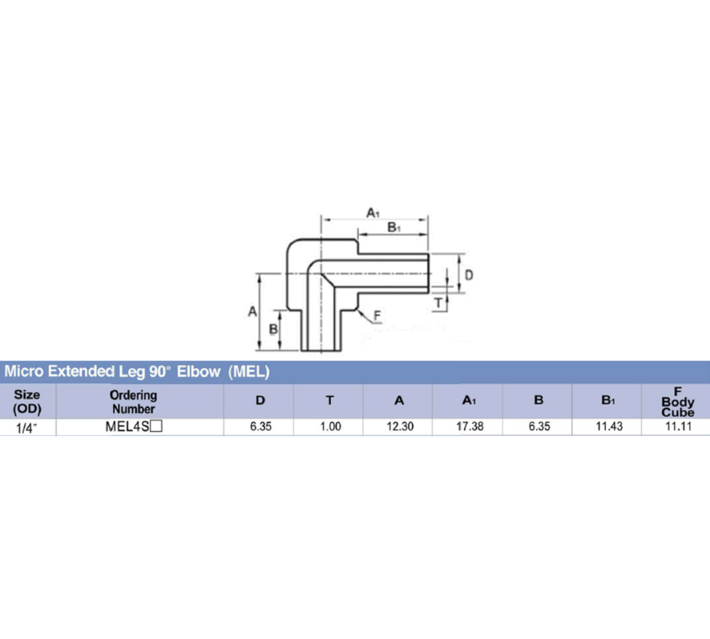 JSK Micro Extended Leg 90° Elbow - Mega Valve & Fitting Pte Ltd