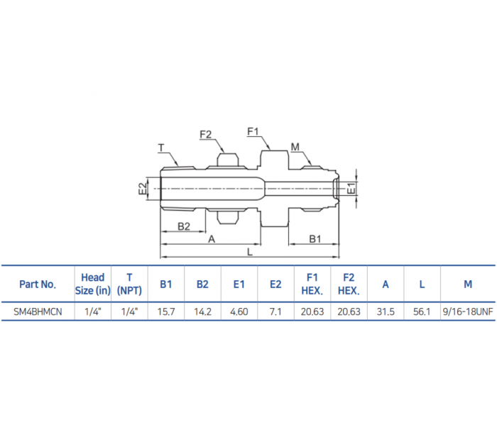 BMT Bulkhead Male Connector (NPT) - Mega Valve & Fitting Pte Ltd